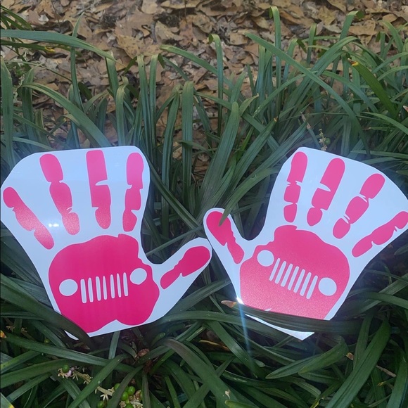 Wall Decor | Hot Pink Jeep Hand Decals | Poshmark
